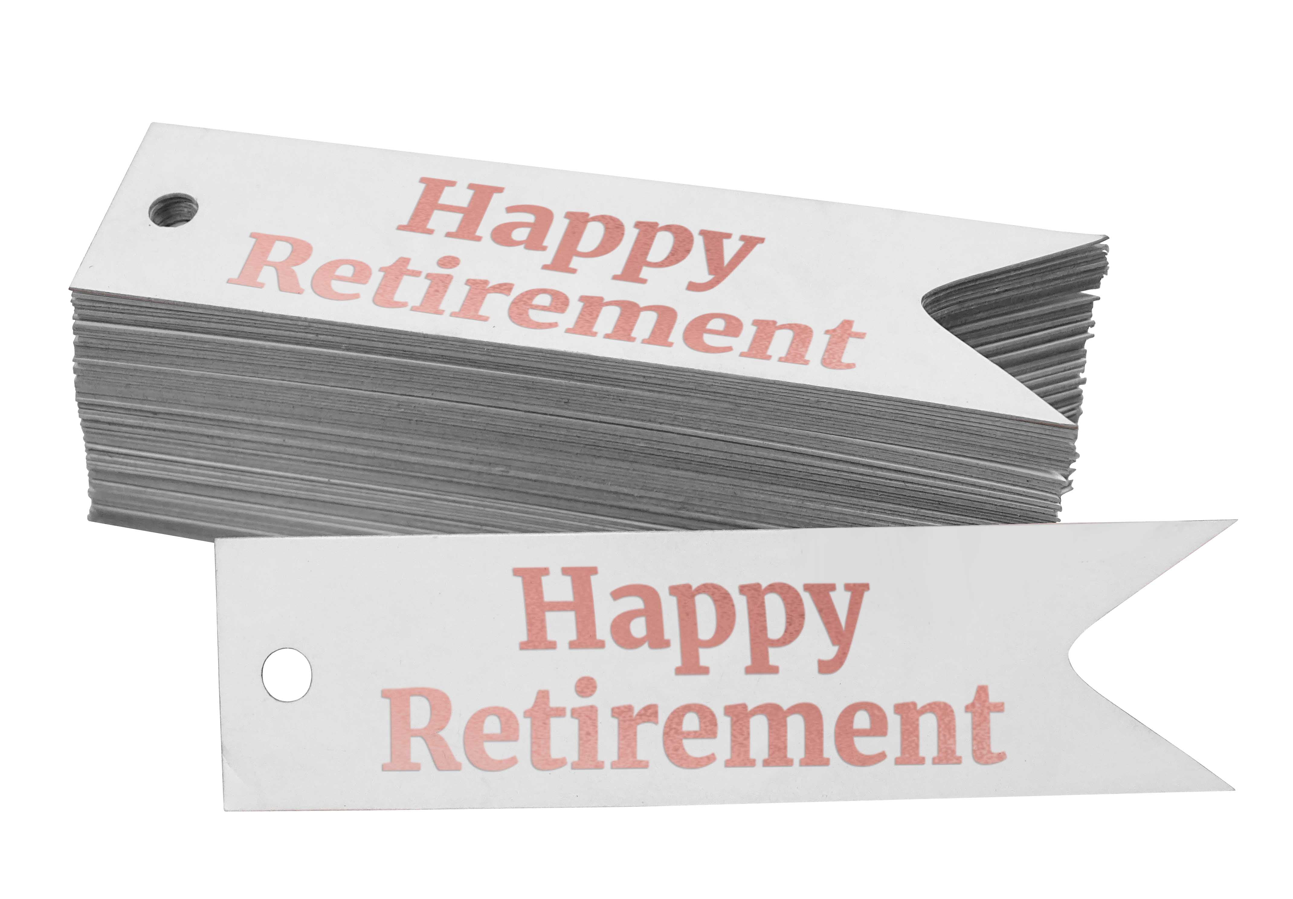 Inkdotpot Pack Of 100 Happy Retirement Favor Paper Tags Craft Real Rose ...