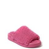 Dearfoams Cozy Comfort Women's Teddy Pile Open Toe Scuff Slippers ...