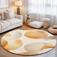 Boho Nordic Area Rug, Abstract Modern Non-Slip Felt Rubber Backing ...