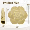 12 piece golden round table mats, 15 inches pressed vinyl table mats ...