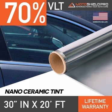 MotoShield Pro 70 Percent VLT Nano Ceramic Window Tint, 30 Inch x 10 ...