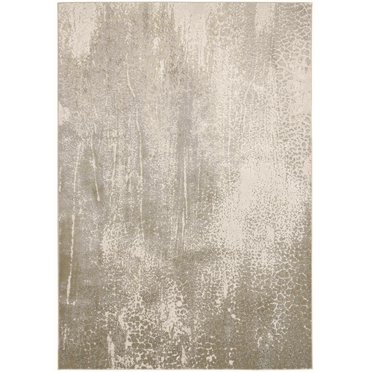 Orin Modern Metallic Fluid Rug, Silver/Ivory Bone, 1ft-8in x 2ft-10in ...