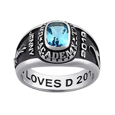 Personalized Women's Classic Square Class Ring available in Valadium ...