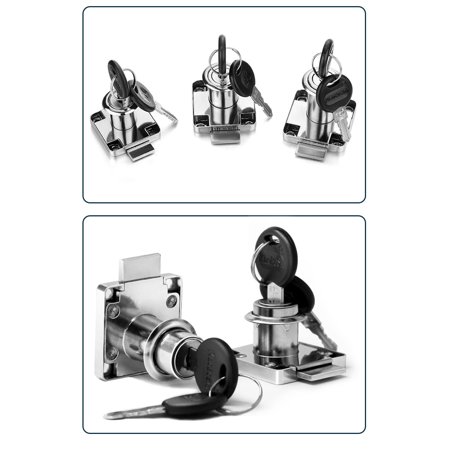 YDJKET Furniture Lock 4 Pieces Office Drawer Lock Desk Drawer Lock ...