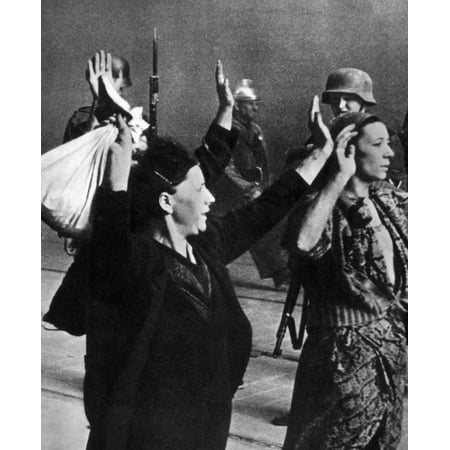 German Soldiers Rounding Up Jews In The Warsaw Ghetto History (24 x 36 ...