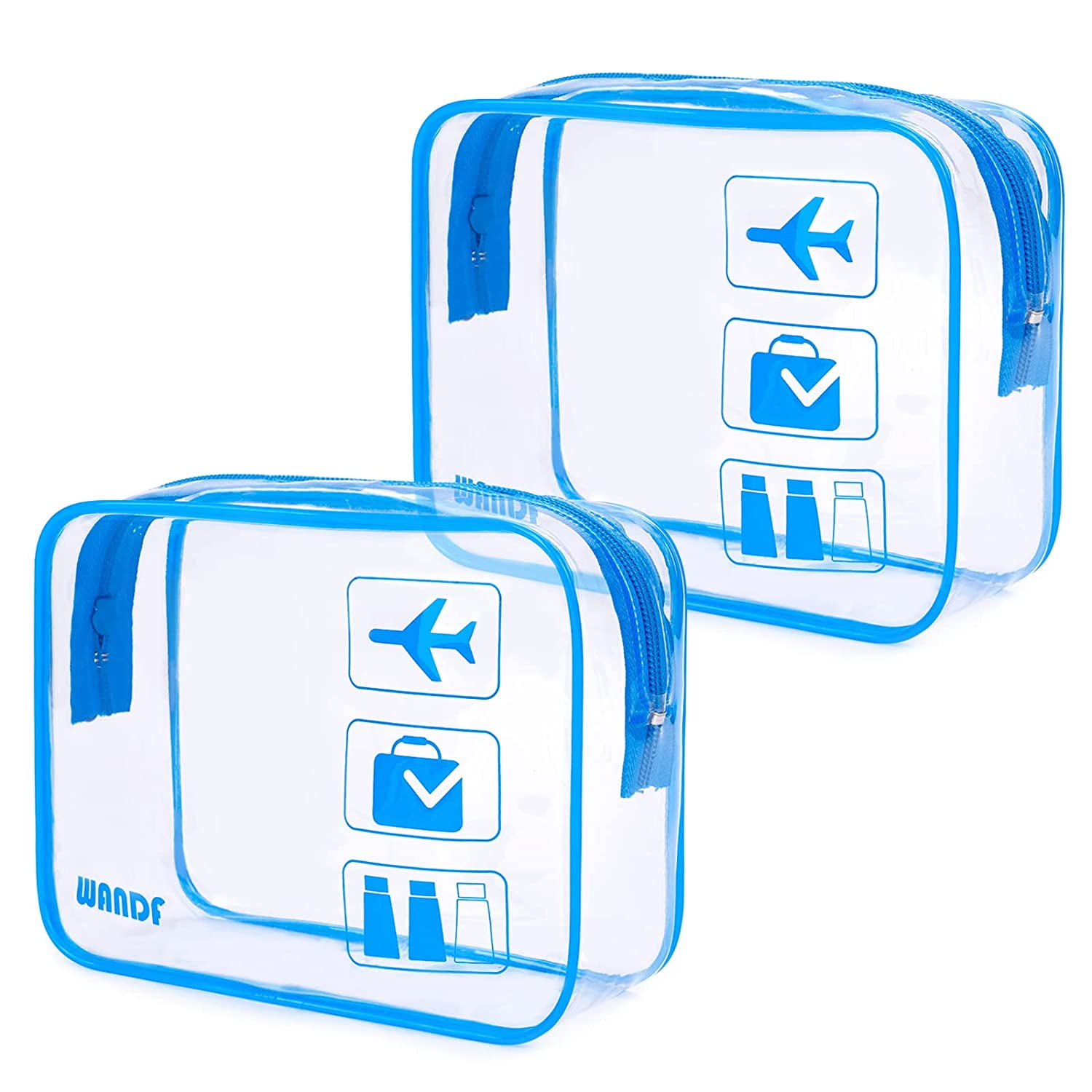 TSA Approved Clear Travel Toiletry Bag with Zippers,Makeup Bags for Men ...