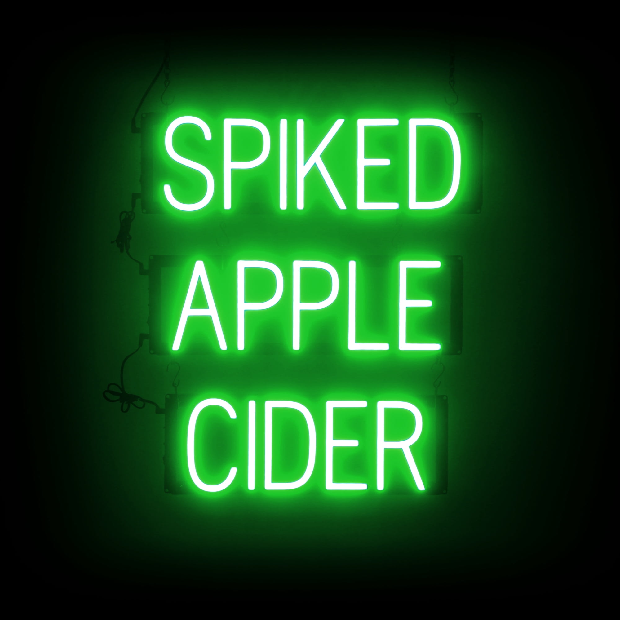 SpellBrite SPIKED APPLE CIDER LED Sign for Business. 21.1" x 23.8 ...