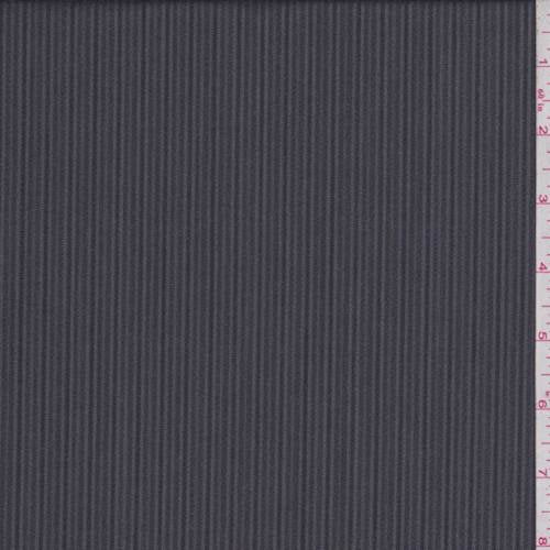 Dark Grey/Charcoal Pinstripe Wool Gabardine Suiting, Fabric By the Yard ...