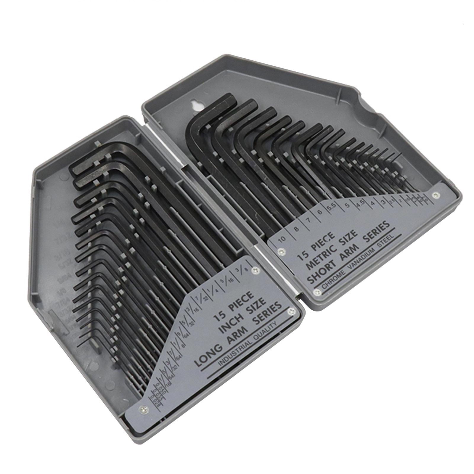 Juego de 30 llaves combinadas Allen hexagonales para mecánicos ...