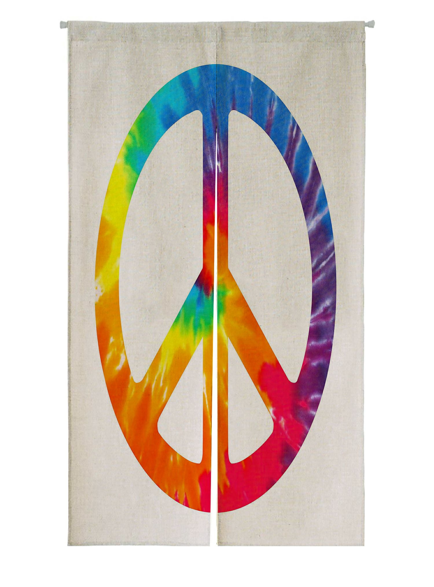 ABPHQTO Peace Sign On White Japanese Noren Curtain Doorway Door Window ...