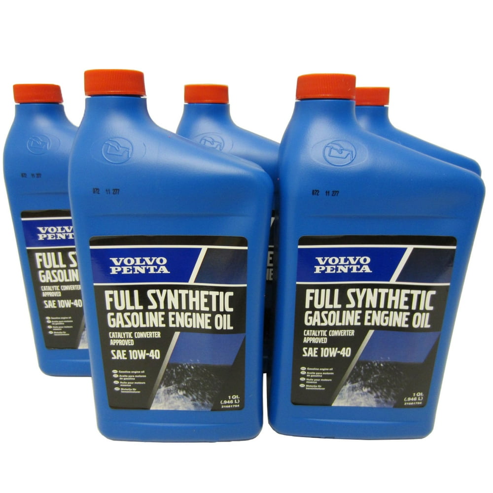 Volvo Penta OEM Synthetic Engine Oil 10w-40 Quart 32oz Qt 21681794 Pack ...