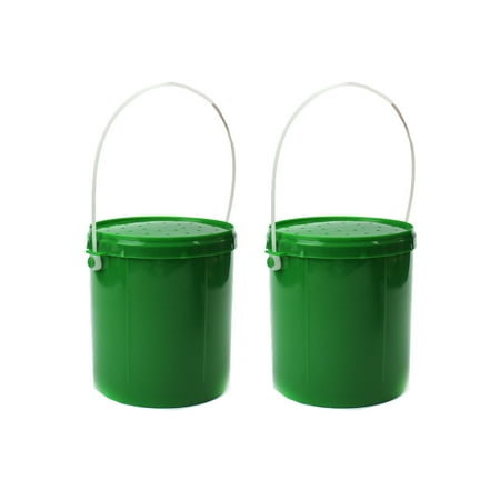 wolftale 2pcs Bucket Round Live Box Plastic Fishing Worm Buckets ...