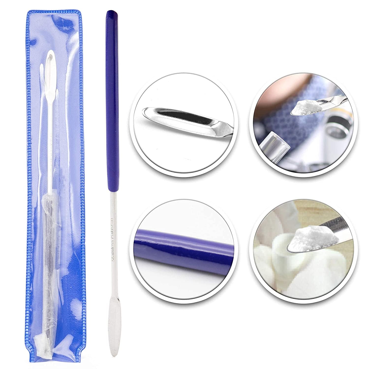 Scientific Labwares Micro Lab Spoon/Scoop Spatula with Stainless Steel ...