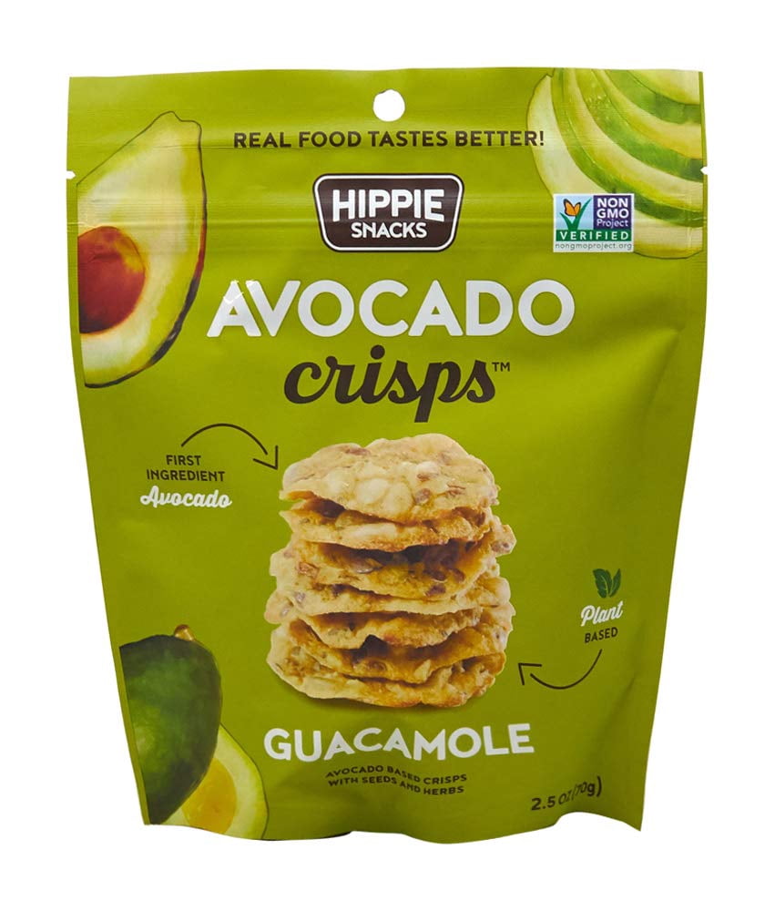 Hippie Snacks Avocado Crisps Guacamole 2.5 oz Pack of 2 - Walmart.com