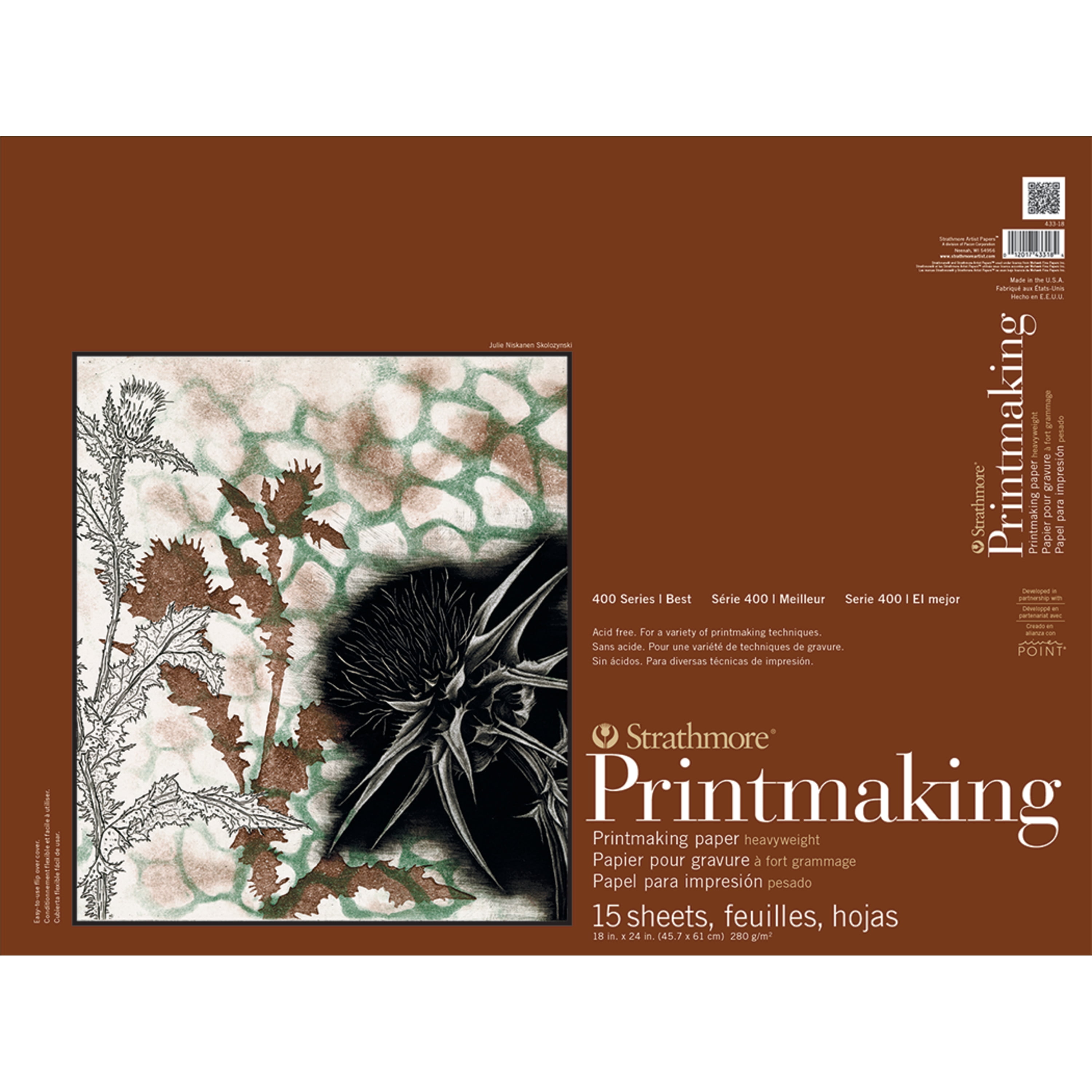 Strathmore Printmaking heavyweight Pad, 400 Series, 18in x 24in 15 ...