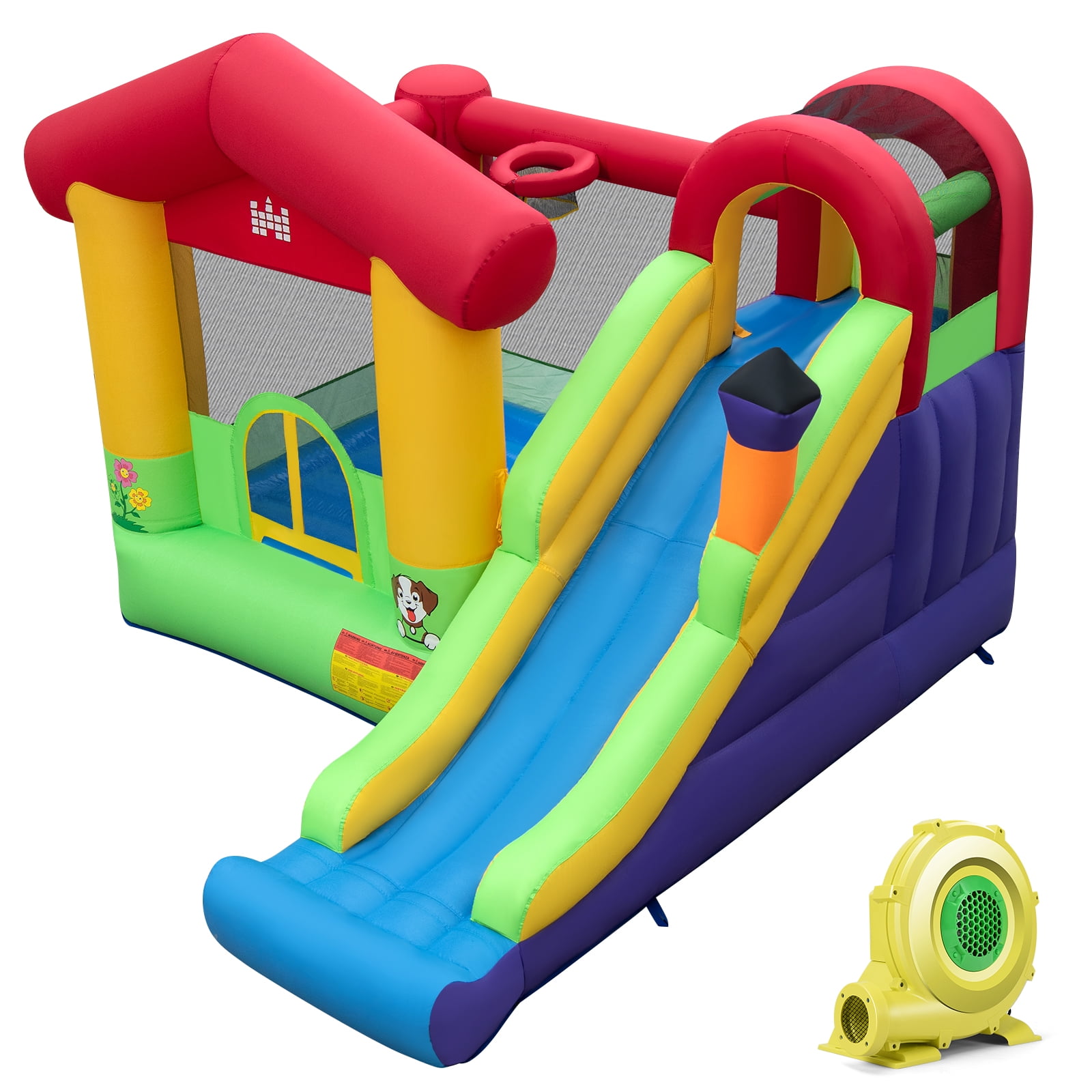 Topbuy Inflatable Bounce Castle Jumping Air Bounce Castle for Kids w ...