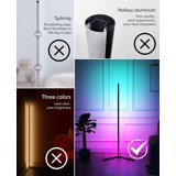 Modern Tall LED Floor Lamp Bedroom RGB Color Changing Standing Lamp ...