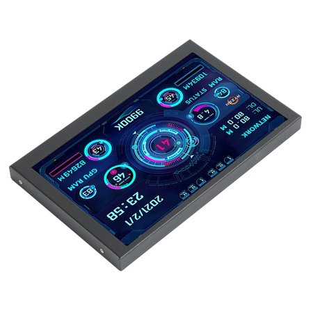 CPU Data Monitor, Multifunction Computer Temp Monitor 5 Inch Stepless ...