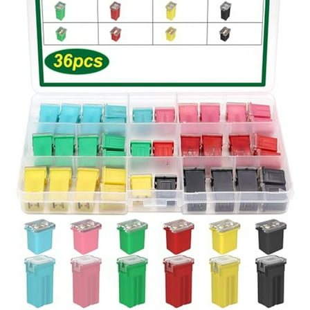 KERISTE 10X Fuses Pack Kit 20A 30A 40A 50A 60A Car Auto Van Square ...