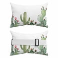 Botanical Cactus Flower Outdoor Pillow for Chaise Lounge Chair,Head ...