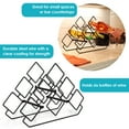 Sunnydaze Modern Black Metal Wire Freestanding 6-Bottle Triangular ...