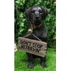 World of Wonders Black Lab Dog Indoor Outdoor Welcome Statue with ...