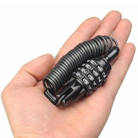 FanShow Motorcycle Helmet Lock With Steel Wire Cable Tough Combination ...