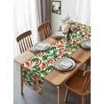 Burlap Table Runner 70 Inches Long, Summer Green Monstera Leaf ...