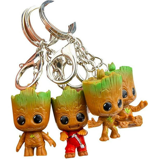 Llavero Baby Groot (Juego de 4) - Figura de acción de la Película Clásica - Perfecto como regalo ...