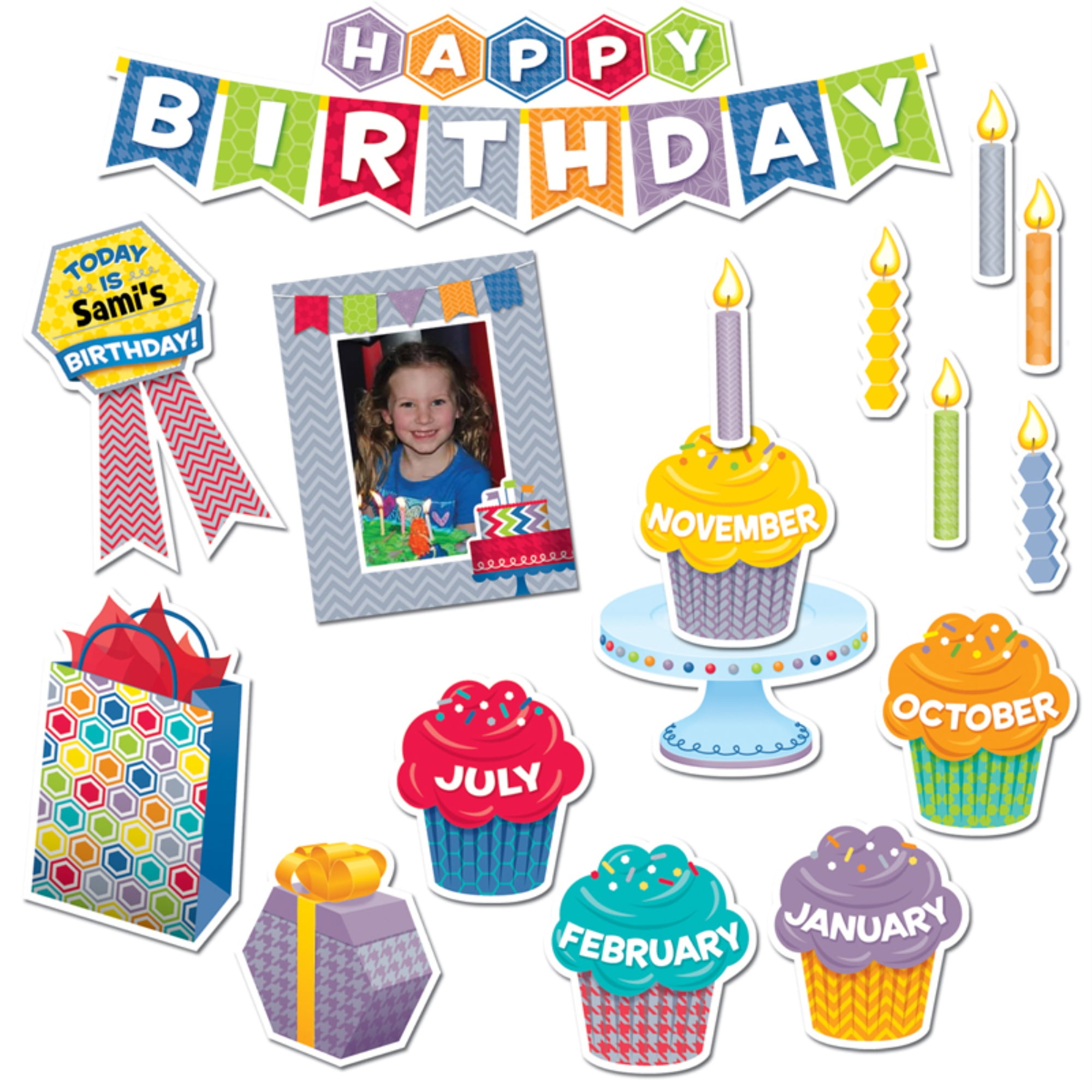 HexaFun Happy Birthday Mini Bulletin Board Set - Walmart.com
