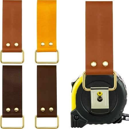 HISRFO 4 Pieces Leather Belt Clip Tape Measure Clip Measuring Tape Clip ...