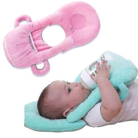 Baby Bottle Holder Feed Pillow Infant Self Nursing Pad Free Hand Cotton ...