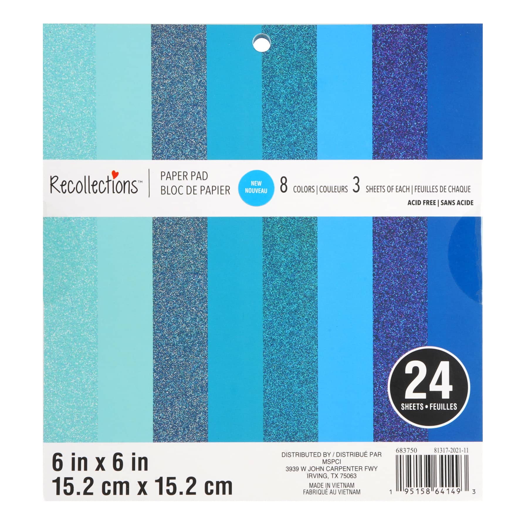 12 Pack: Blue Paper Pad by Recollections™, 6" x 6" - Walmart.com