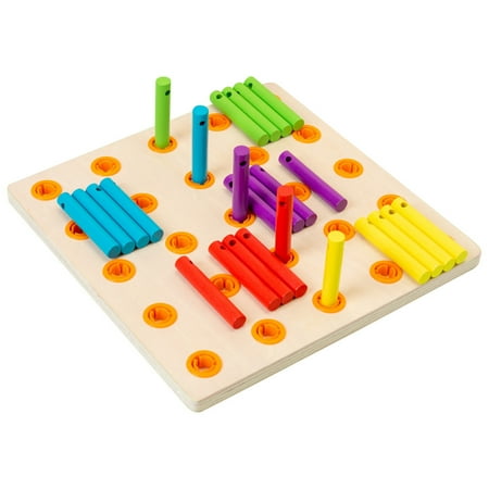 Mymisisa DIY Wooden Threading Board Toy with Strings Kids Life Skills ...