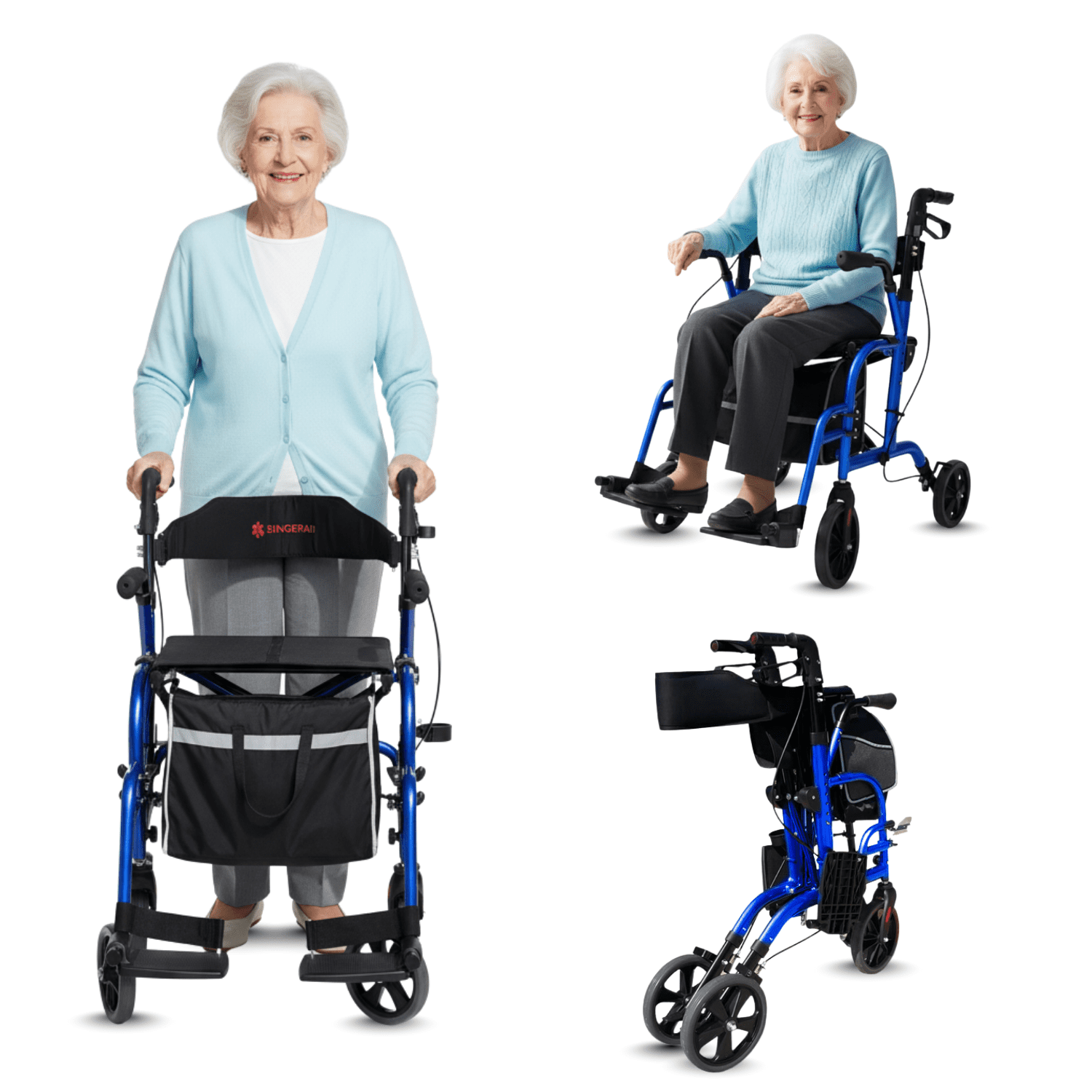 Click here for Ezstapler 2 In 1 Lightweight Foldable Rollator Wal... prices