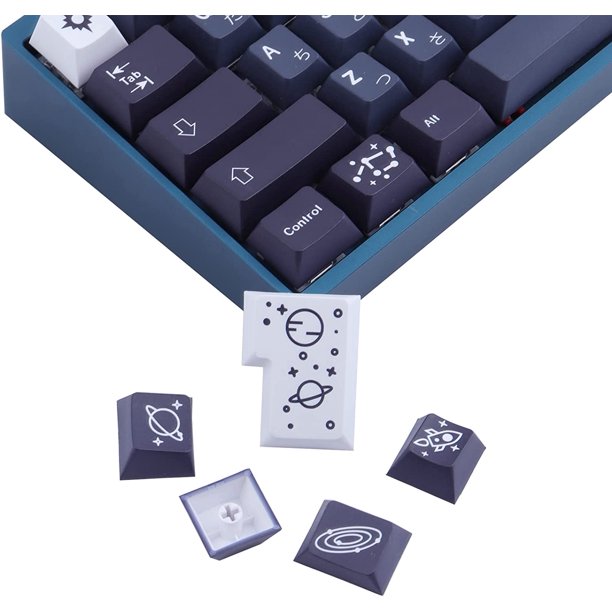 PBT Kaycaps,Sunzit 161 Keys Galaxy Cherry Profile Japanese Keycaps with ...