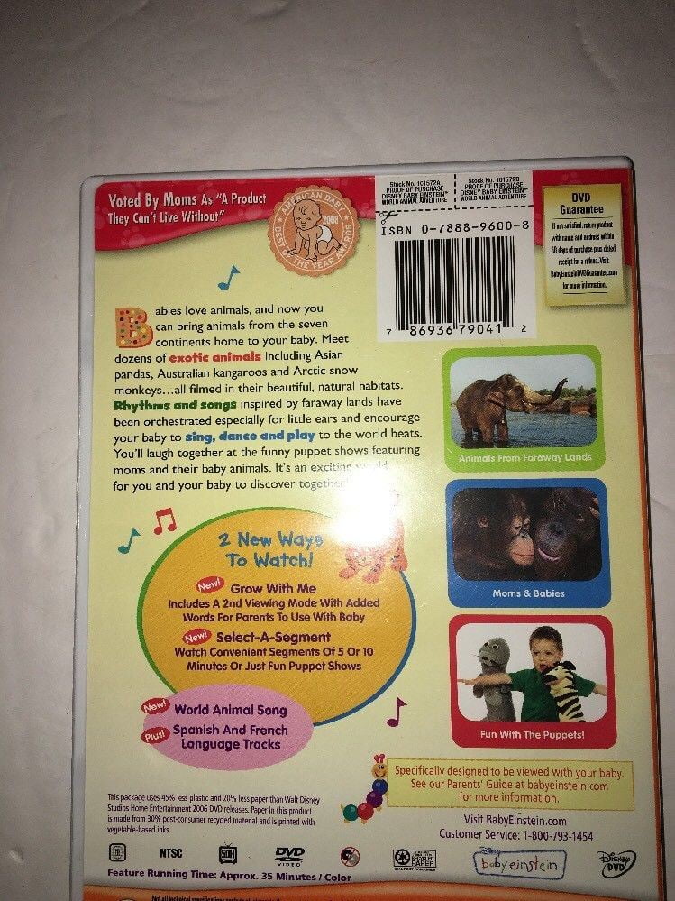 Baby Einstein World Animals Dvd
