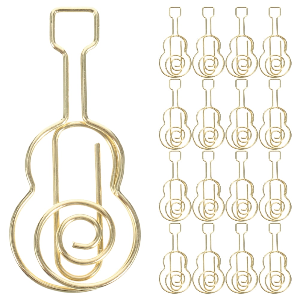 30 clips de papel con forma de guitarra, clips metálicos únicos para ...