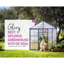 Palram - Canopia Glory 8' x 16' Walk-In Greenhouse - Gray - with 3 ...