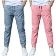 Swuxness Boys 2PC Sports Long Pants Summer Weaving Texture Thin Avoid ...