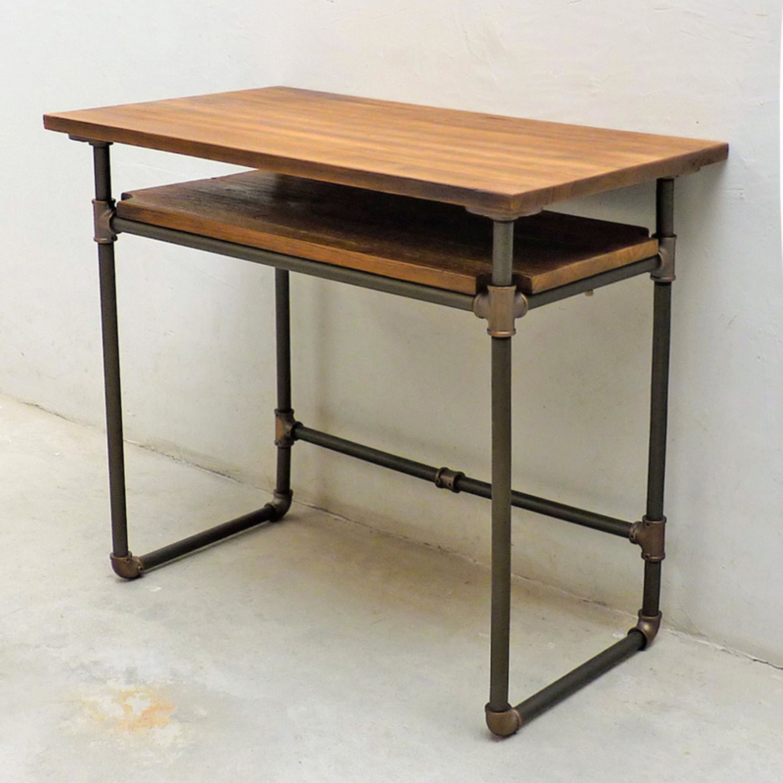 Vintage metal office filing shelves mid century desk mail organiser ...