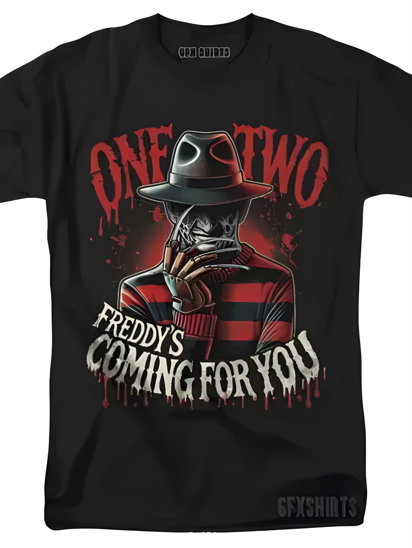 T Shirt Men'S Freddy Krueger Nightmare on Elm Horror Movie One Two ...