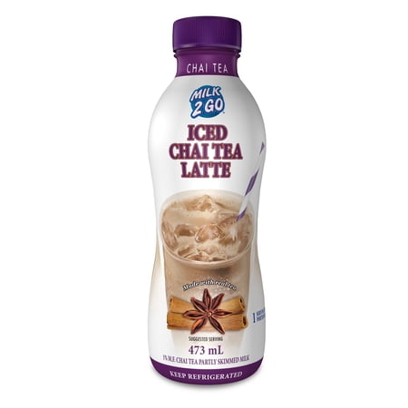 Milk 2 Go Milk 2 Go Iced Chai Tea Latte 1% M.F. Partly Skimmed Milk ...