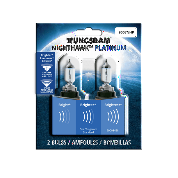 Tungsram 9007 Nighthawk Platinum Halogen Bulb, 2-pack - Walmart.com ...