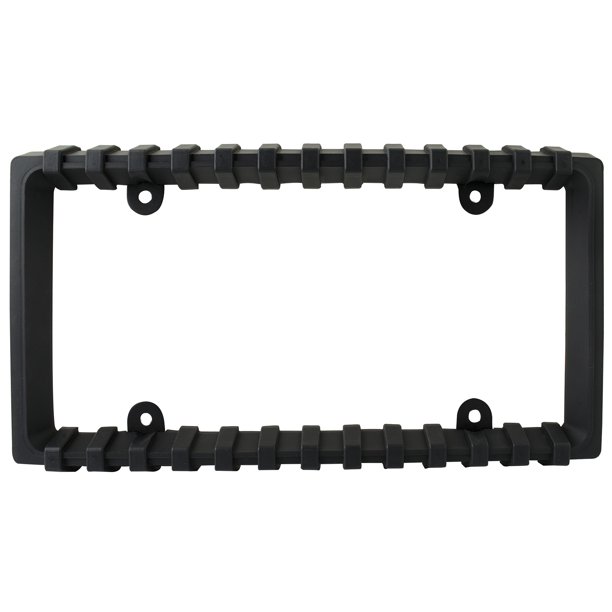 Custom Accessories License Plate Frame Bumper Guard, Black - Walmart.com