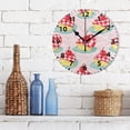 Cherry Cake Pattern Wall Clock 10in Round Artistic Oil Painting Home ...