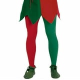 Walmart Plus Size Adult Elf Tights in Red and Green - Walmart.com