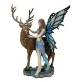 Butterfly Fairy With Stag Figurine Enchanted Forest Faerie Avalon ...