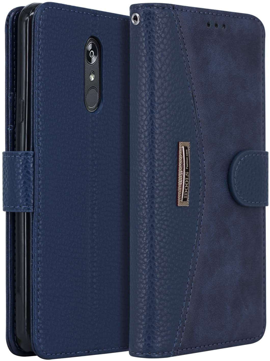 IDOOLS Leather Wallet Phone Case for LG Stylo 5, Folding Flip Cases ...