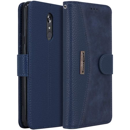 IDOOLS Leather Wallet Phone Case for LG Stylo 5, Folding Flip Cases ...